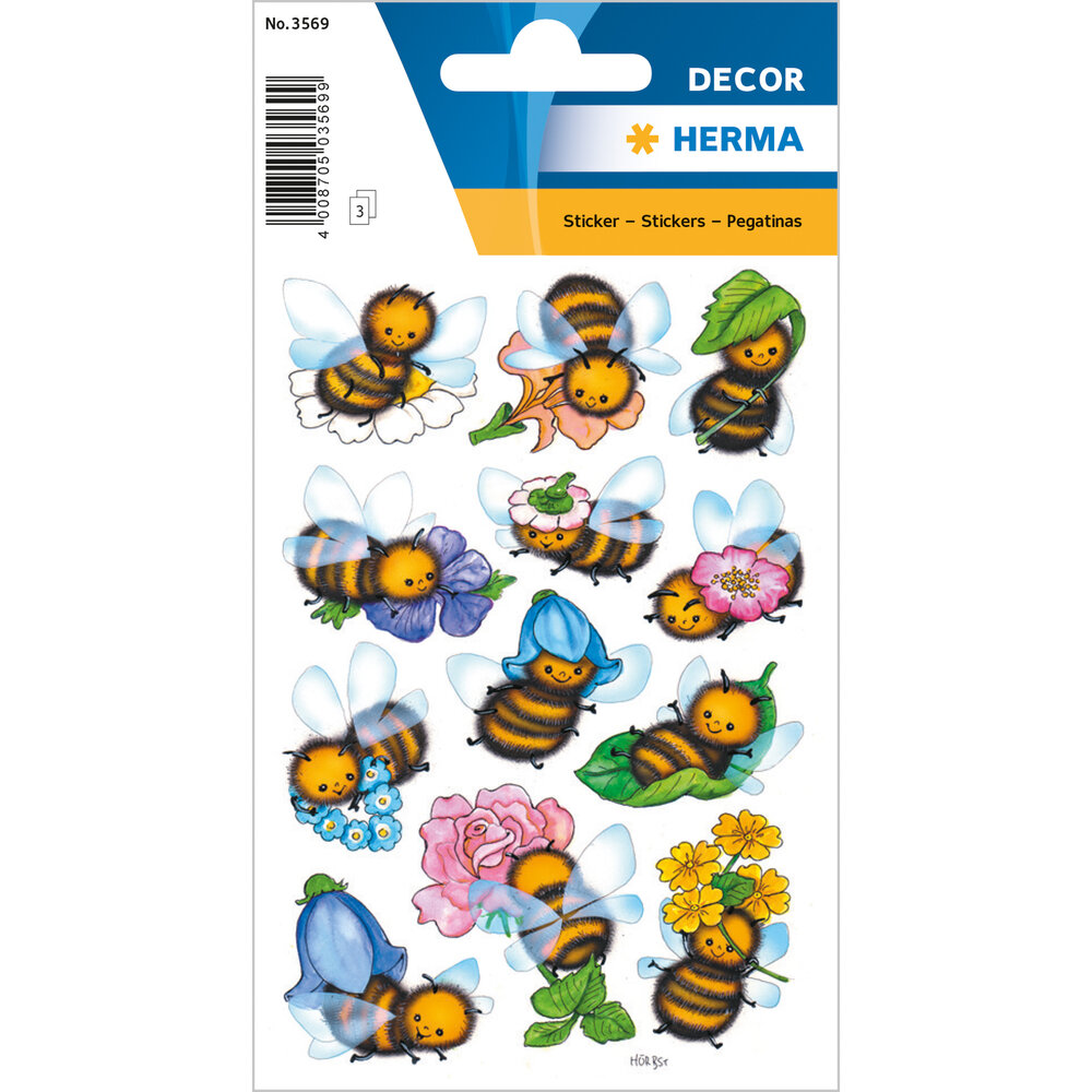 Étiquettes déco. DECOR Abeilles amusantes-3569