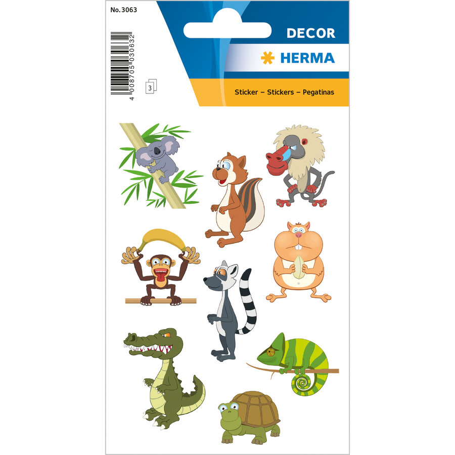 Stickers les animaux du zoo