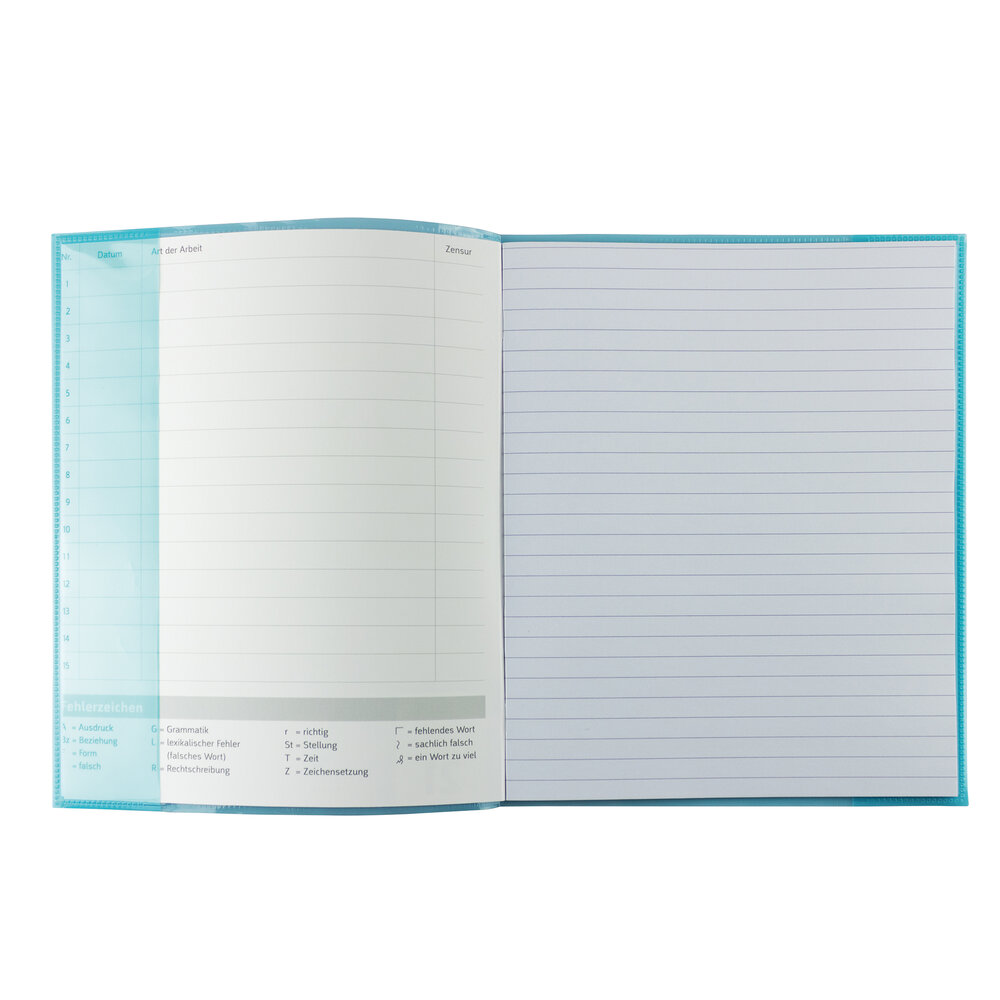 Protège-cahiers transparent PLUS QUART turquoise