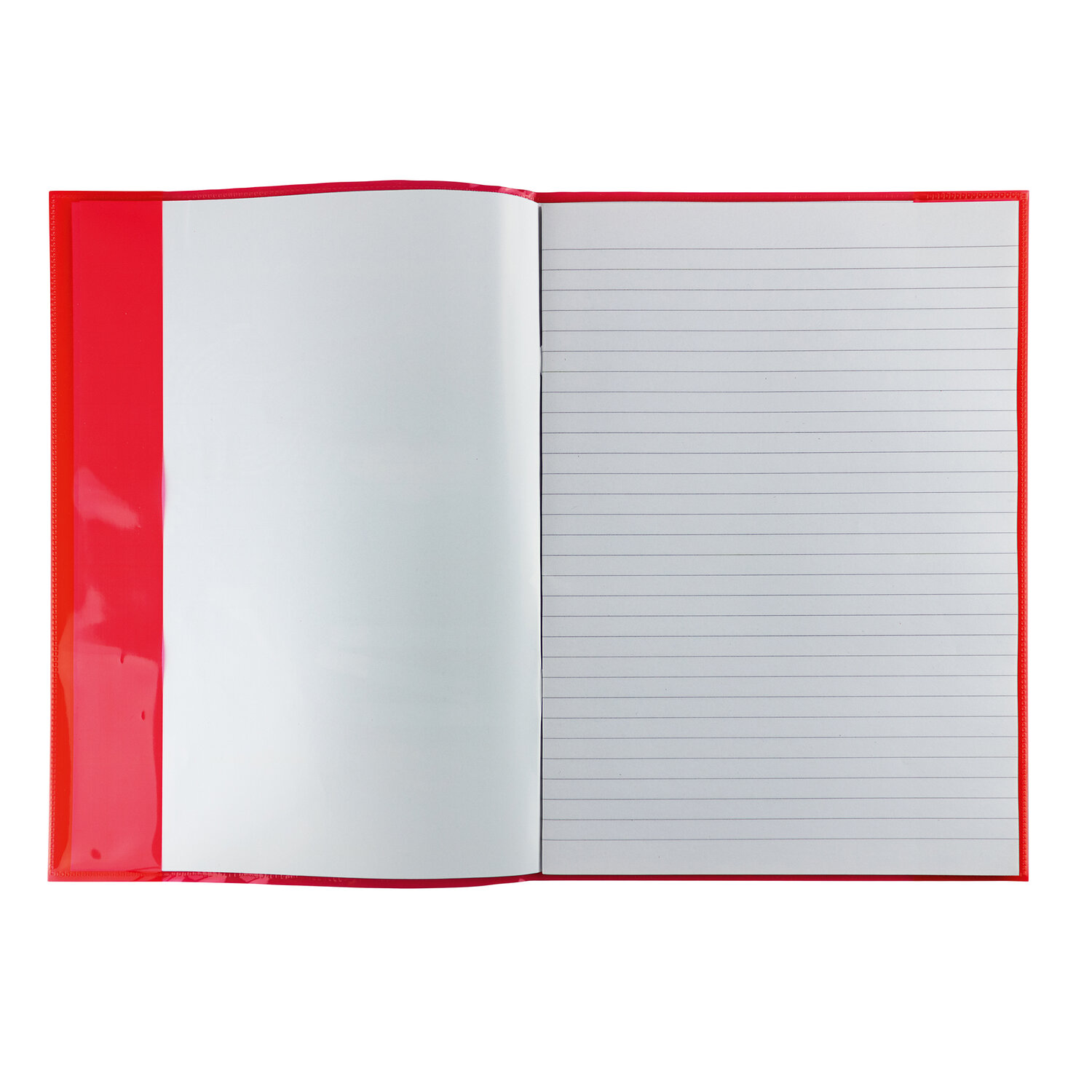 Protège-cahiers transparent PLUS A4 rouge