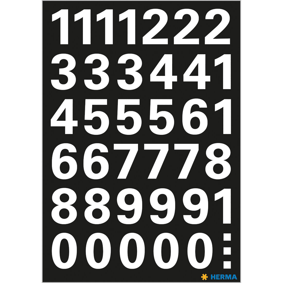 Étiquettes numéros