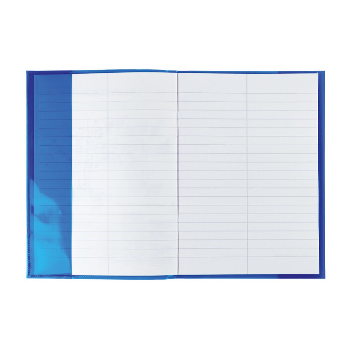 Protège-cahiers transparent PLUS A5 bleu